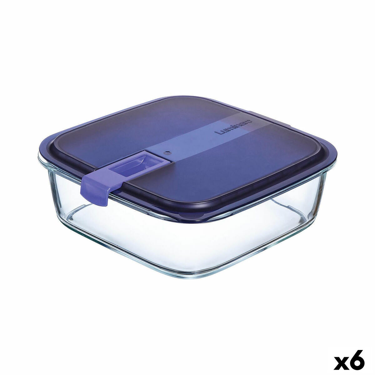 Boîte à lunch hermétique Luminarc Easy Box Bleu 2,5 L verre (6 Unités ...