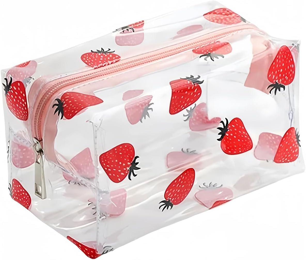 Trousse de toilette transparente pour femme en PVC avec fermeture ...