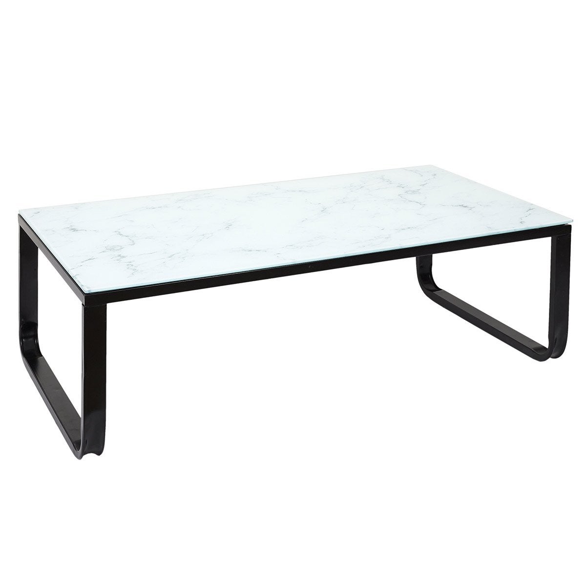 Table basse en verre Marble blanc | Leroy Merlin