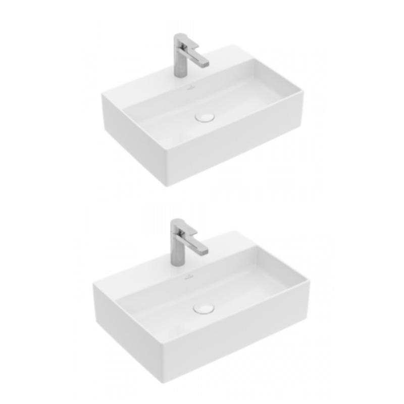Lot de deux vasques à poser 50x42 cm Blanc CeramicPlus VILLEROY ET BOCH ...