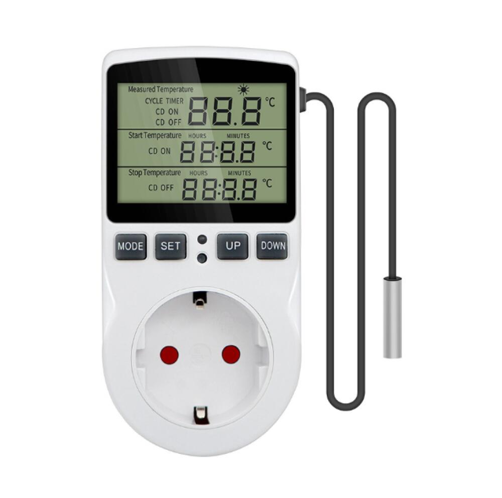 Prise Thermostat Regulateur de Temperature Numerique 220V Chauffage ...