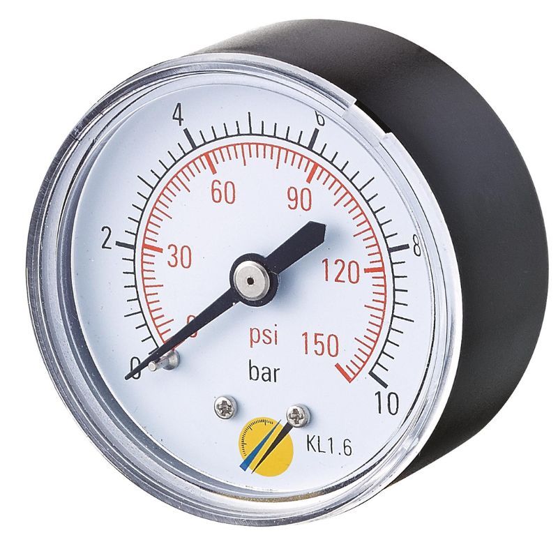 Manomètre sec Axial 0 + 10 bars 1/4" - Ø50 | Leroy Merlin