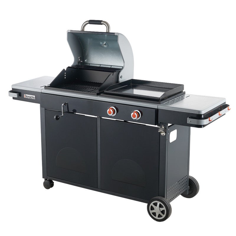 Barbecue Bi-Energy L 2 Feux - BRASERO - Barbecue Charbon et Plancha Gaz ...