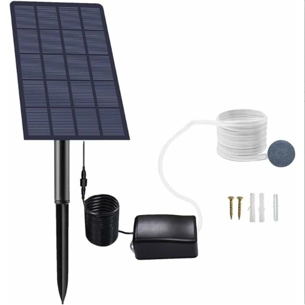 Pompe oxygène solaire 2,5W FANMITRK bassin piscine jardin poisson kit ...
