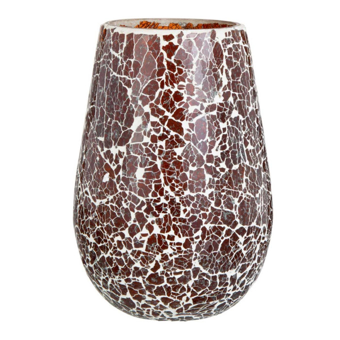 Photophore en Verre "Ali" 26cm Marron | Leroy Merlin