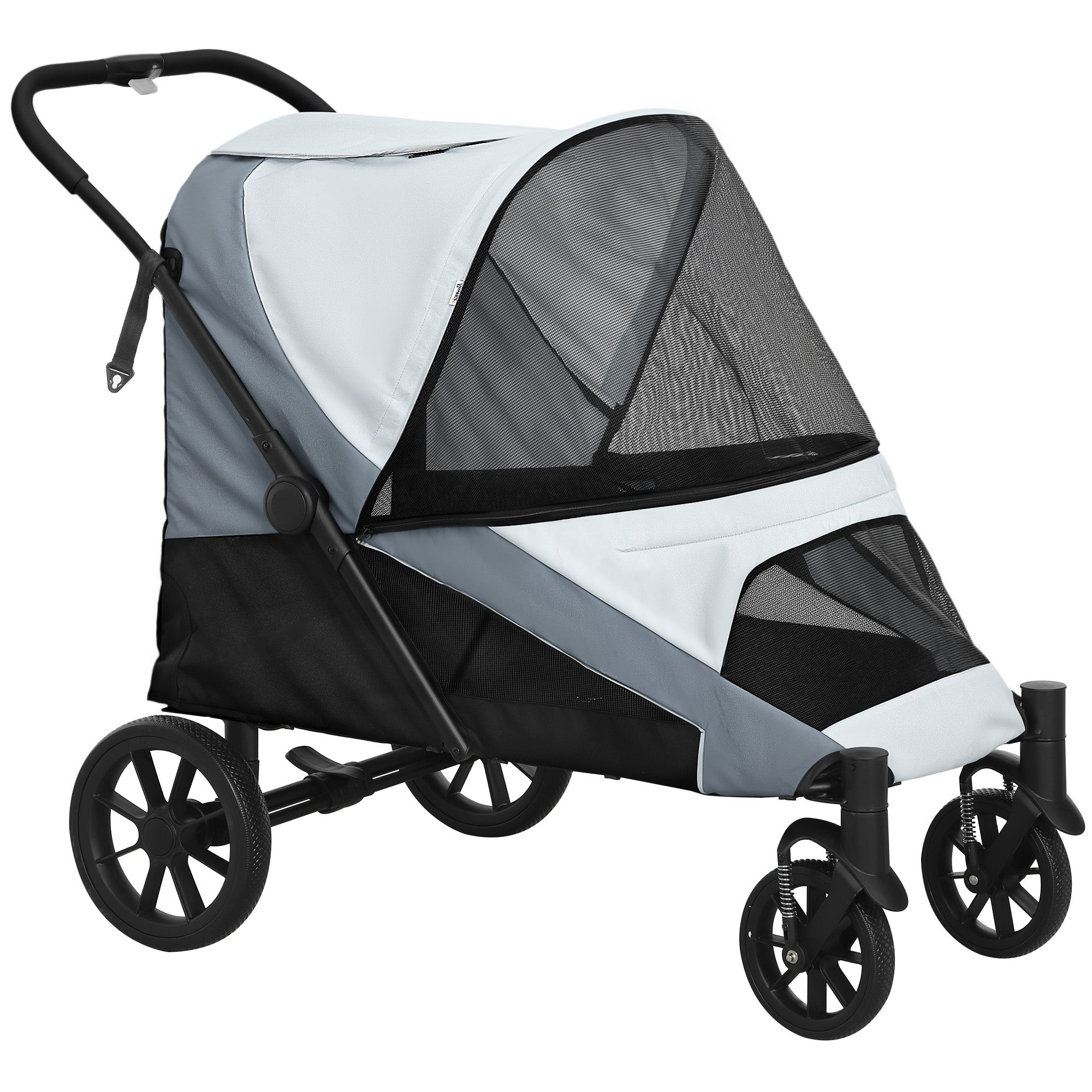Poussette pliable pour chien et chat capacité 30 kg avec fenêtres en ...