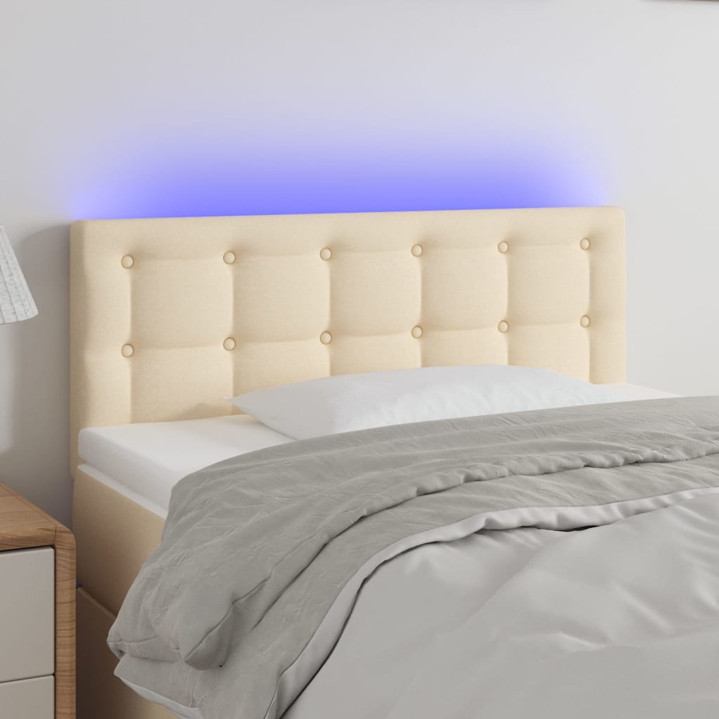 Tête de lit à LED Pour Lit adulte，Décoration murale Crème 80x5x78|88 cm ...