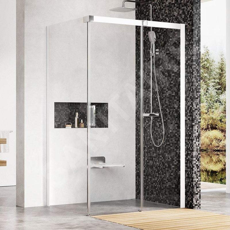 Ravak Matrix - Cabine de douche en trois parties MSDPS-120/80 R, 1185-1205x785-805 mm, blanc ...