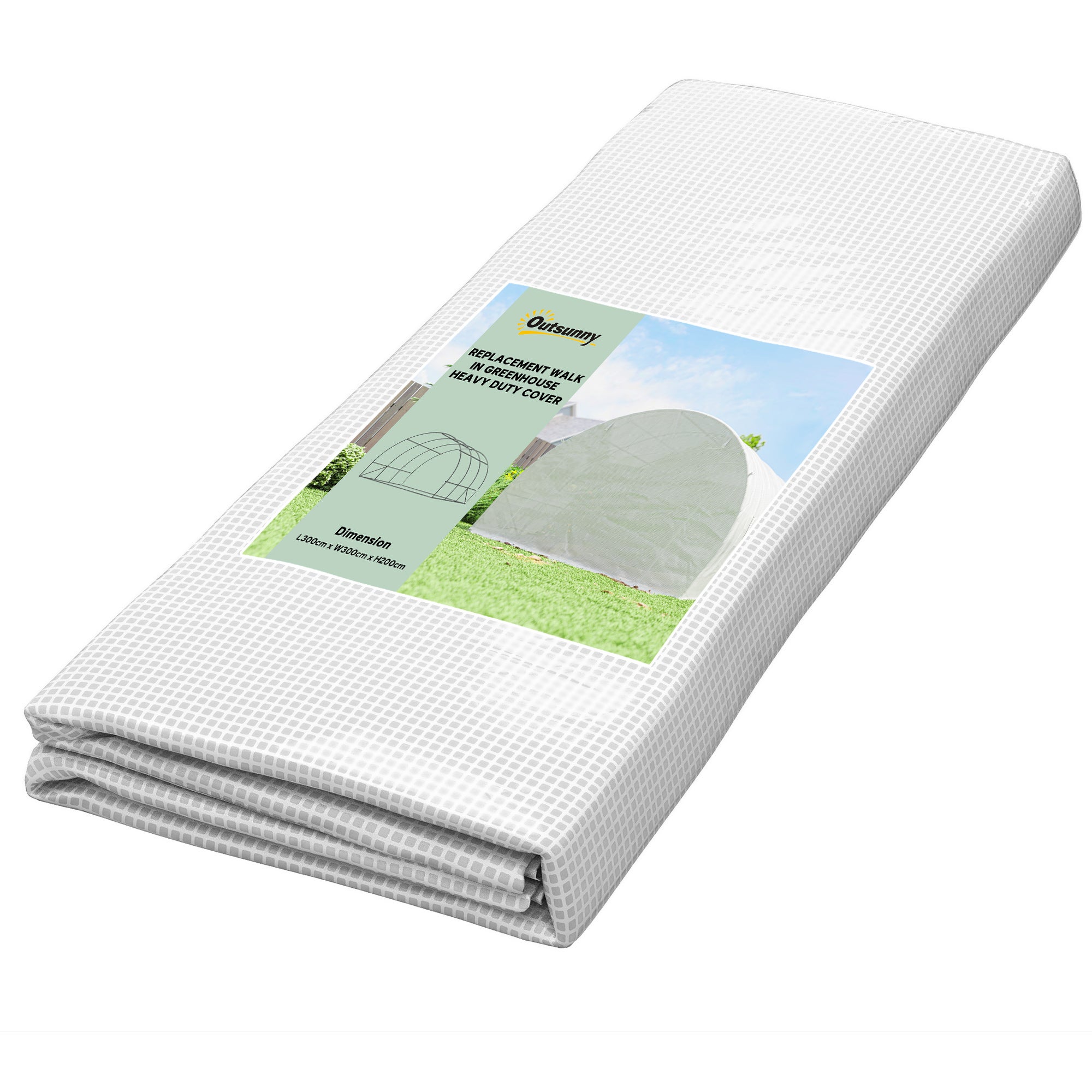 Greenhouse film 3 x 3 m, waterproof polyethylene film with roll-up door ...