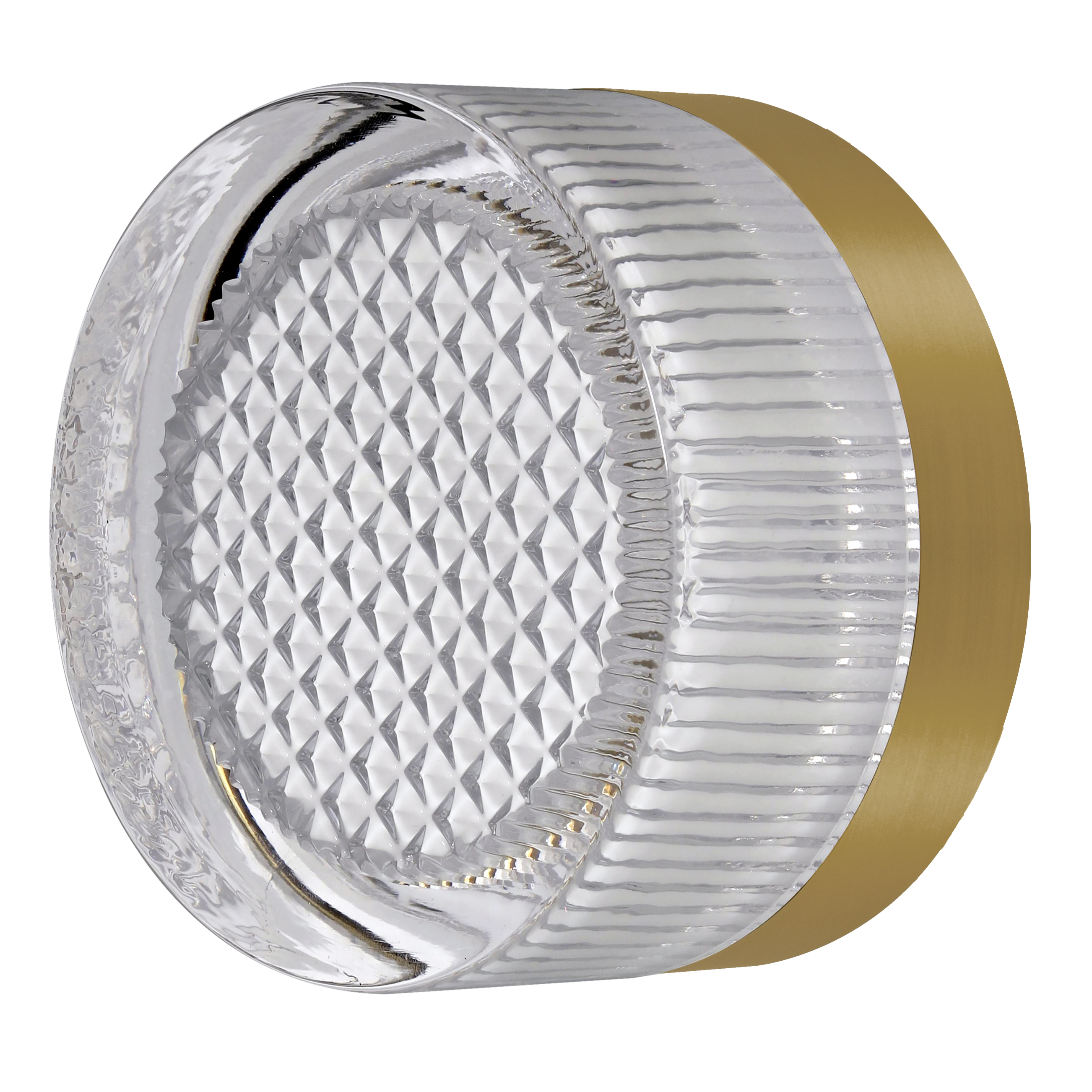 Applique murale ou plafonnier avec diffuseur en verre pyramidal clair ...