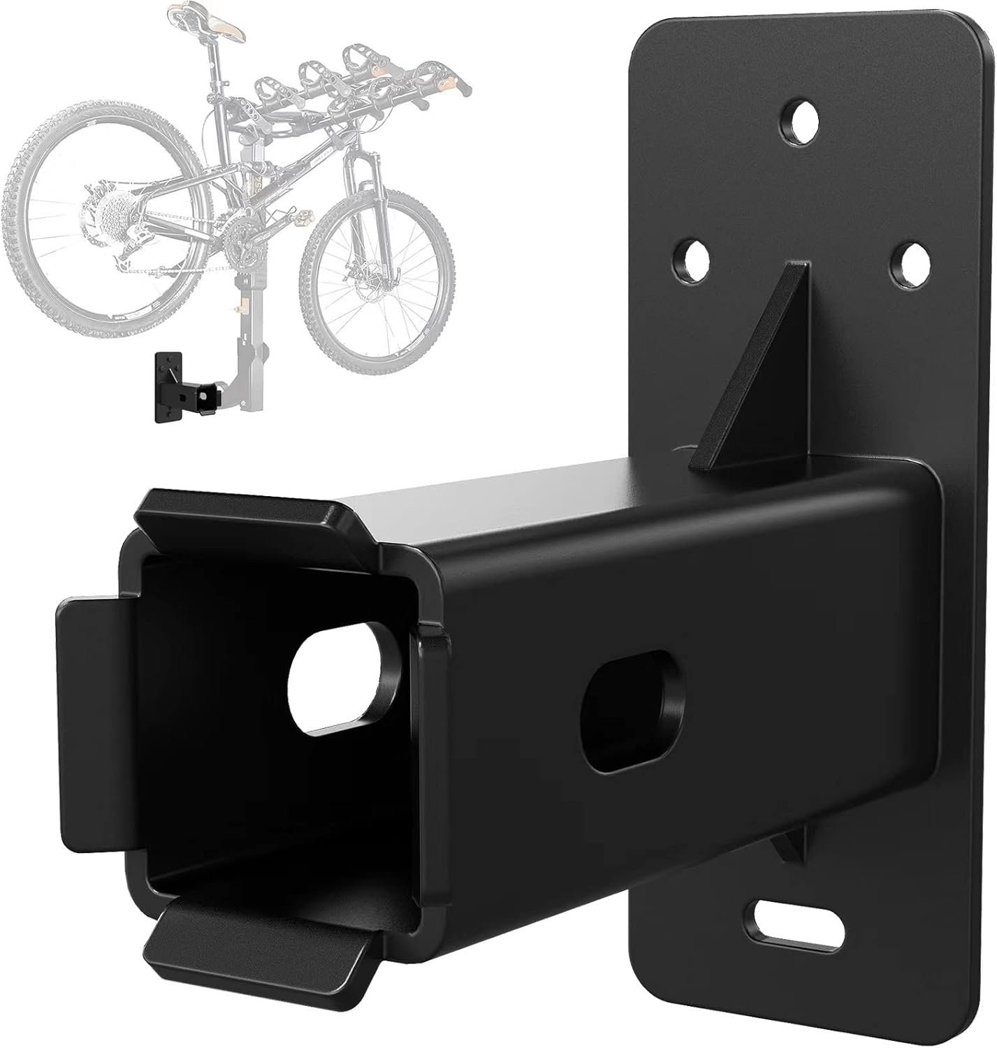 Portabicicletas de pared, con espacio de almacenamiento en el enganche ...