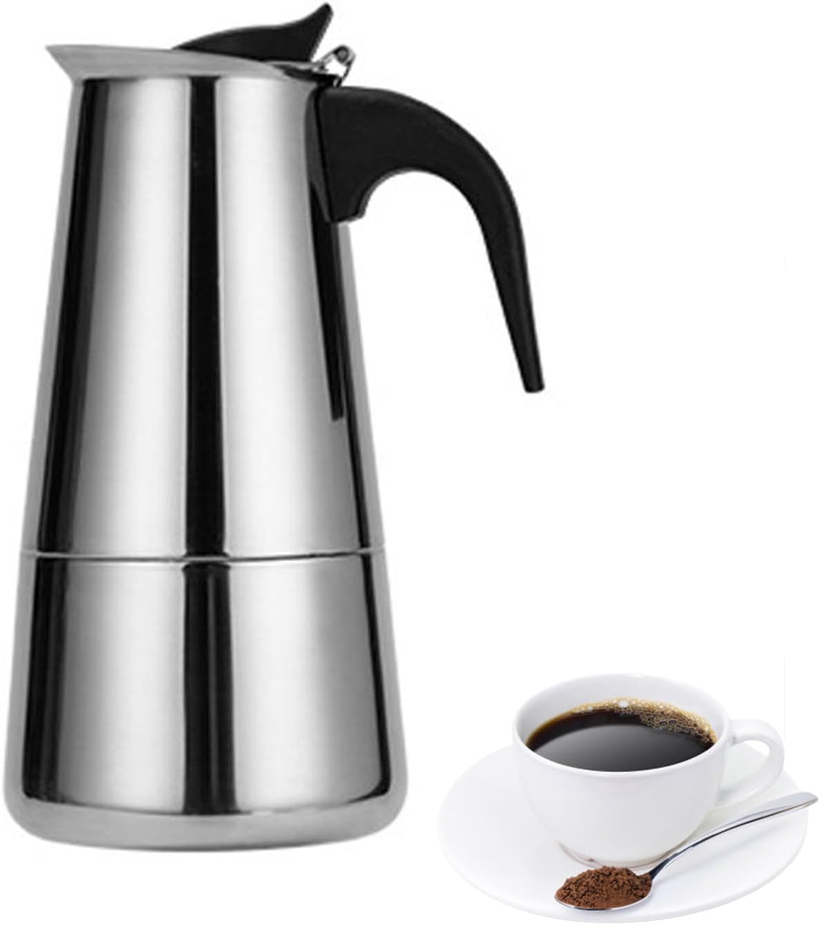 Cafetière Italienne Induction Acier Inox 6 Tasses 300ml – Cafetière ...