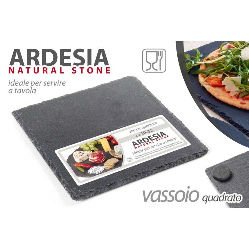 X16 Plateau plat carré en ardoise 25 x 25 cm pour la maison, les pubs ...