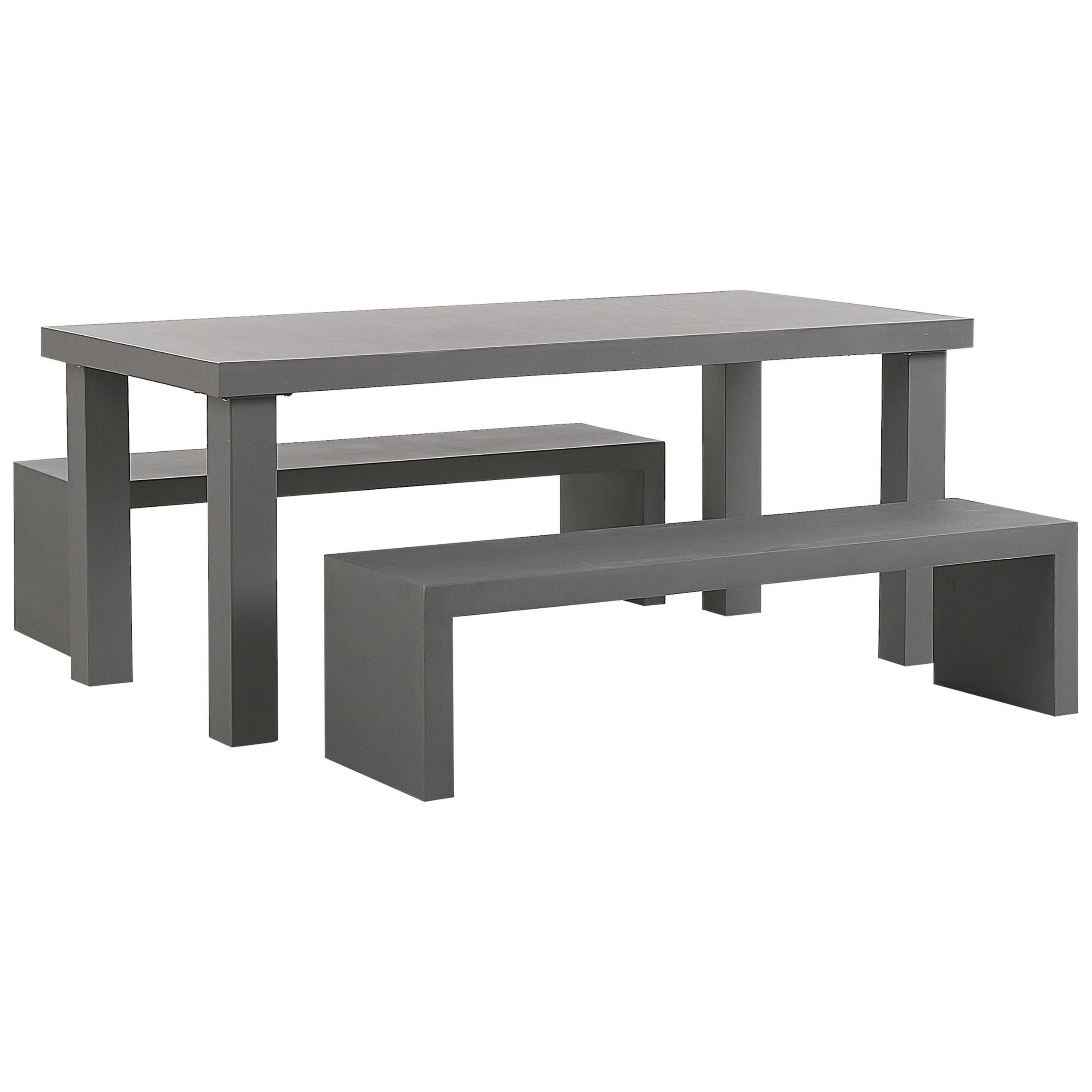 Table avec banc TARANTO Béton 180x90x76 cm Gris | Leroy Merlin