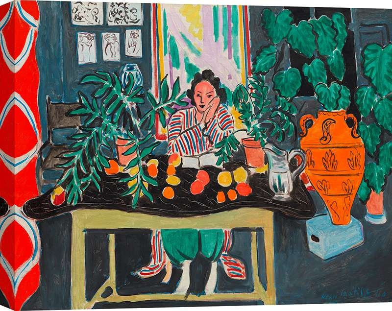 Tableau Matisse - Impression sur toile - Henri Matisse - Intérieur au ...