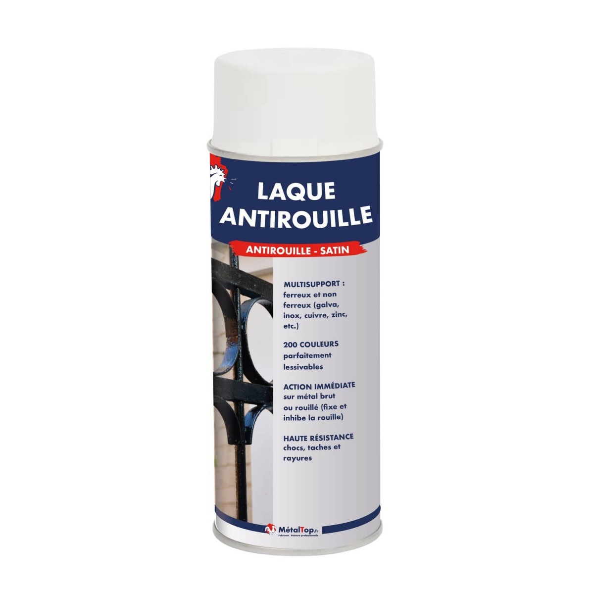 Laque Antirouille - Violet rouge - RAL 4002 - Bombe 400 ml - Métaltop ...