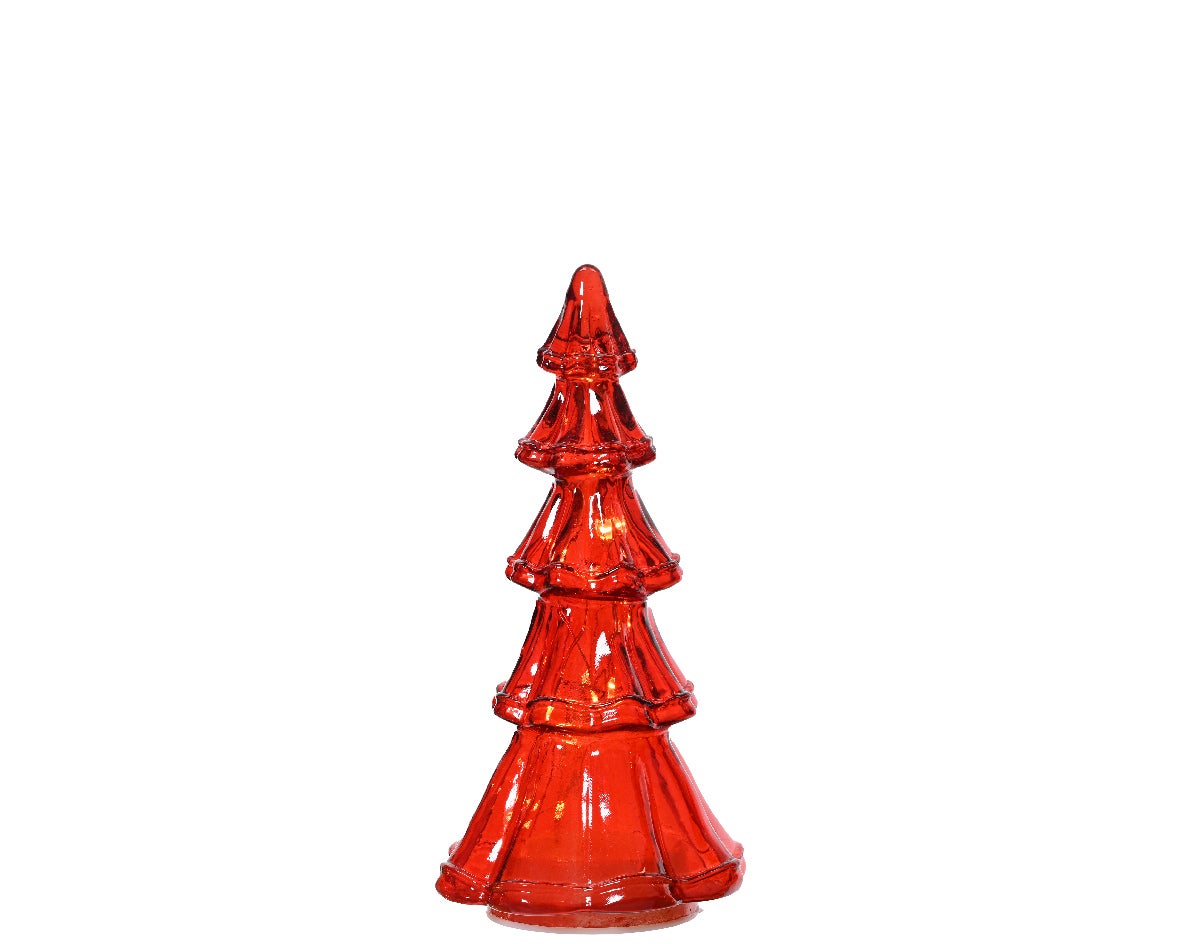 Árbol micro LED rojo h. 19,5 cm x diá. 10 cm | Leroy Merlin