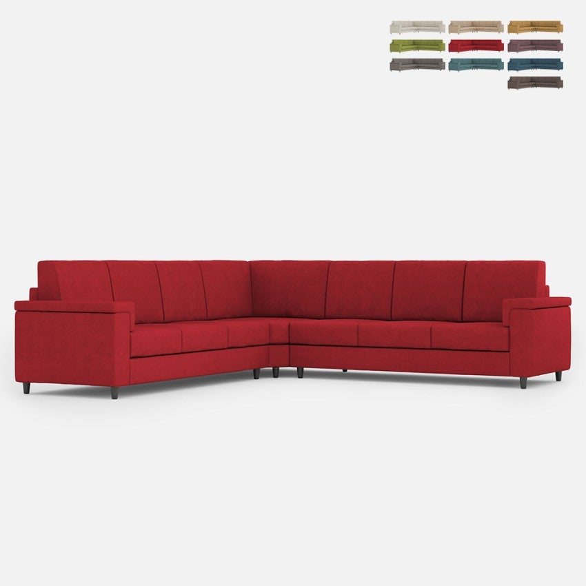 Sofá angular 7 plazas en tejido con península 286 x 286 cm Marrak 18AG ...