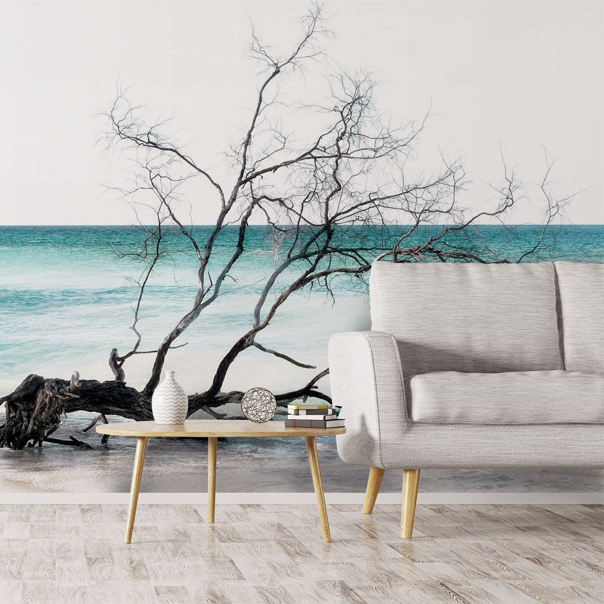 Papier peint panoramique mer bleue turquoise | Leroy Merlin