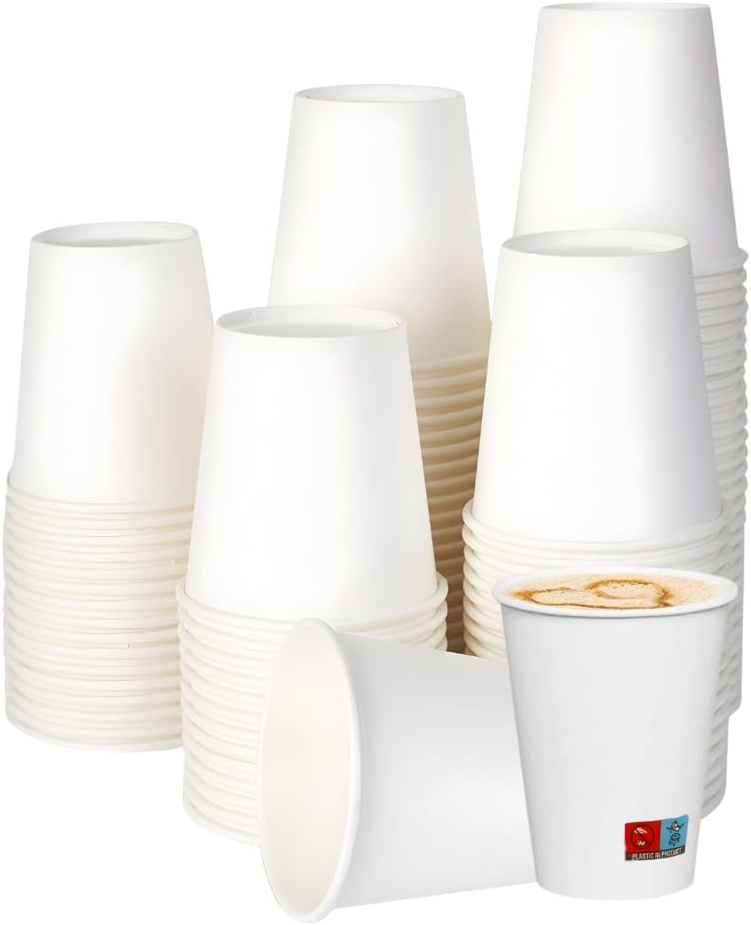 Vasos papel blancos (237 ml/8 oz) desechables térmicos ecológicos ...