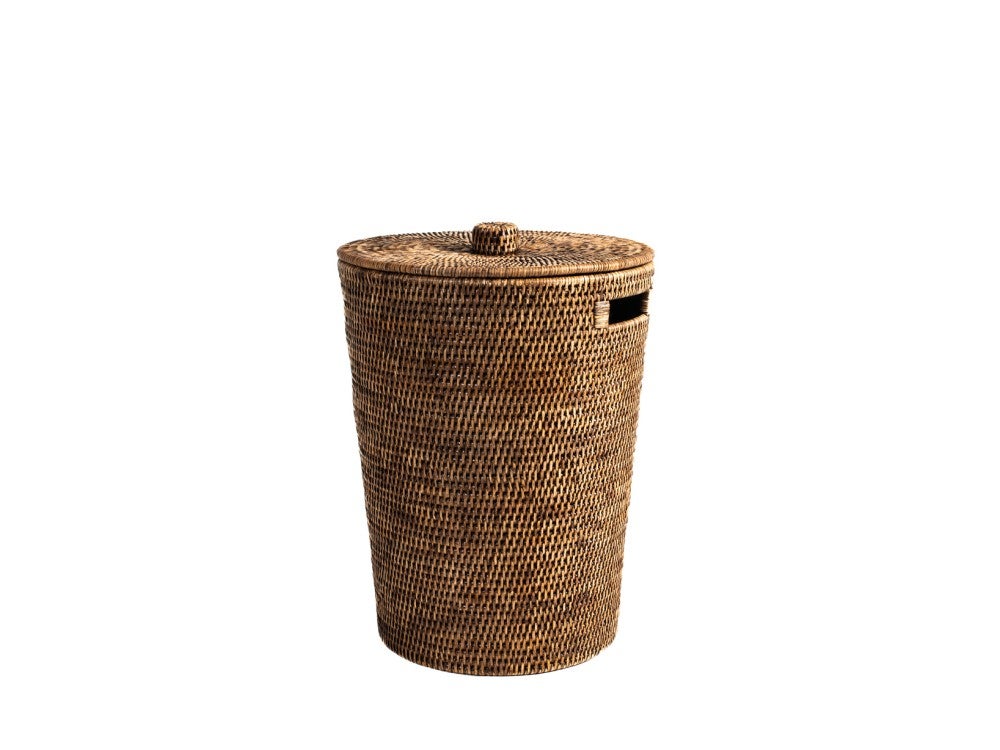 Panier à linge H&H cm 35 x 35 x 47 cm en rotin | Leroy Merlin