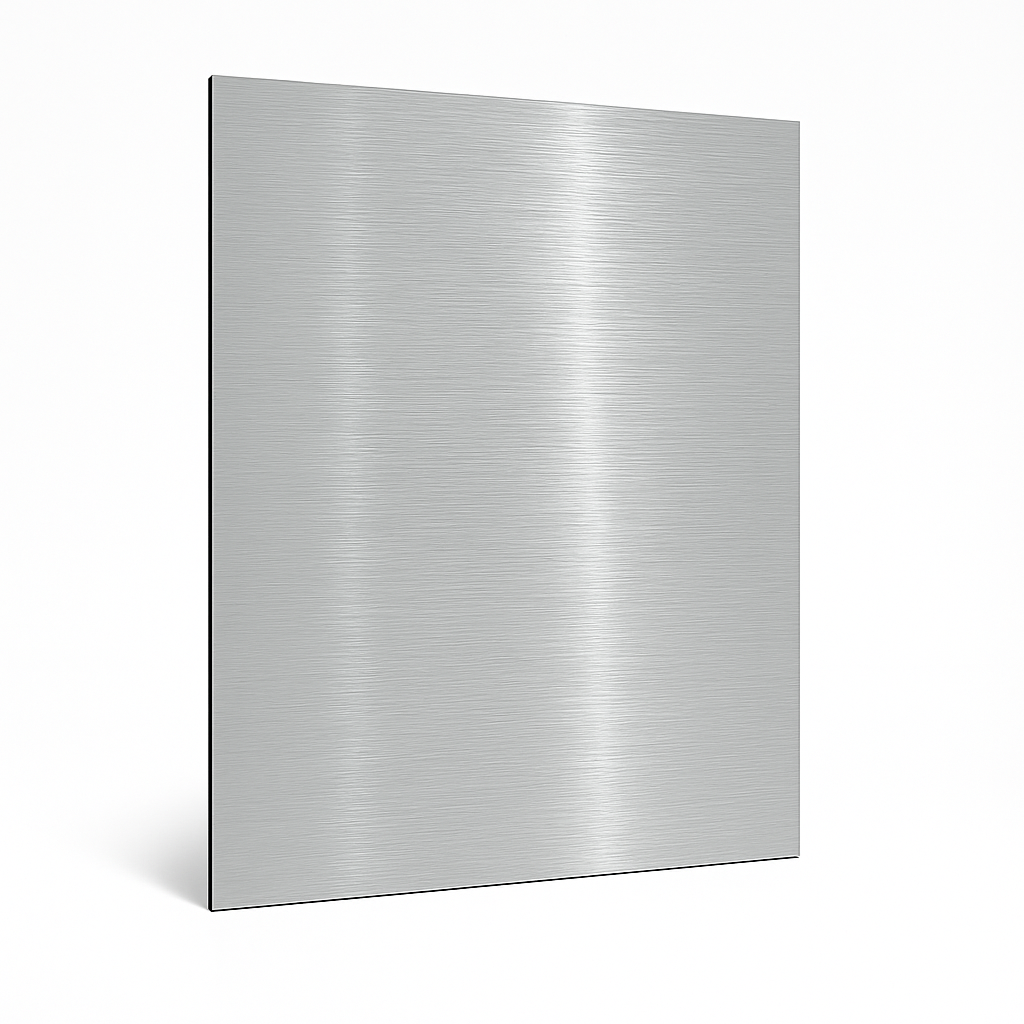 Panneau plaque composite aluminium brossé gris, 400 x 200 mm (40 x 20 ...