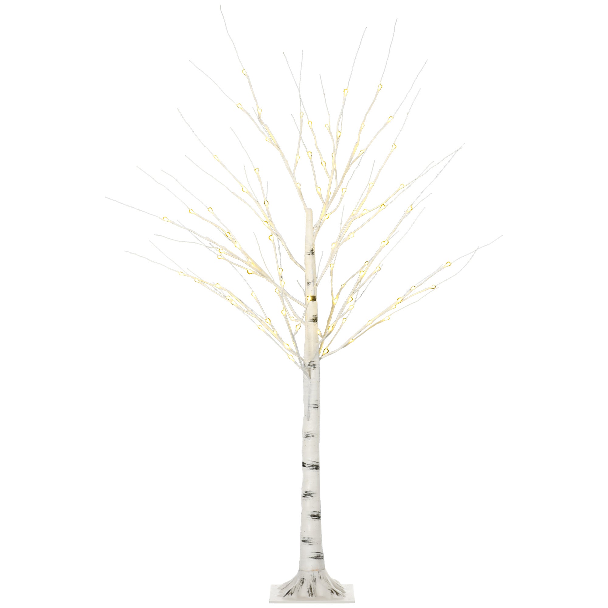 Arbre lumineux LED bouleau H. 150 cm 96 LEDS blanc chaud | Leroy Merlin