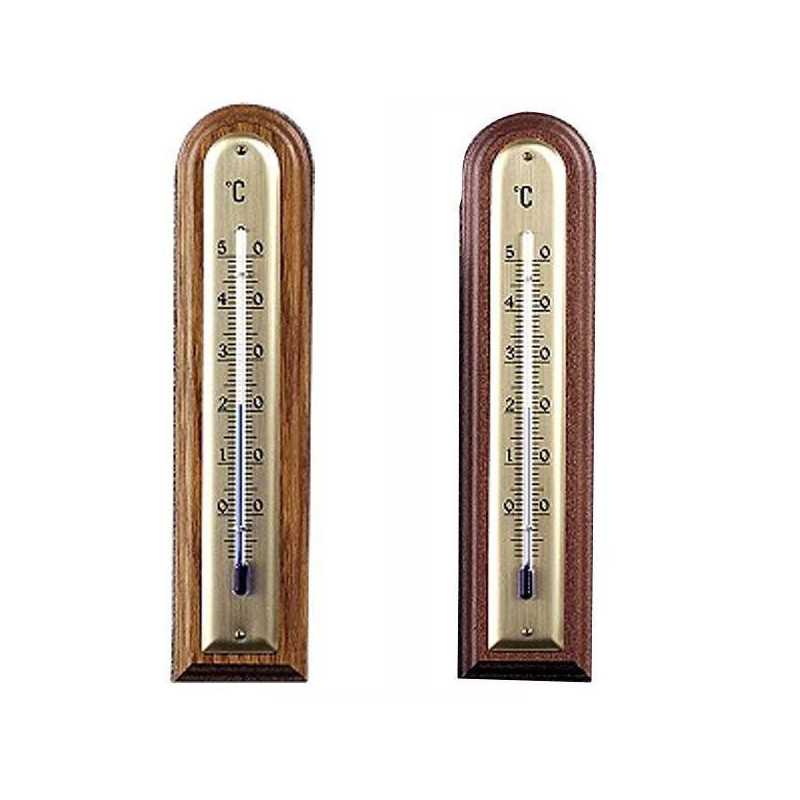 Termómetro redondo de madera noyer clair 101437 Moller | Leroy Merlin