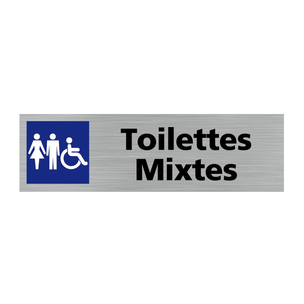 Pictogramme TOILETTES MIXTES (Q0128) Matière Aluminium | Leroy Merlin