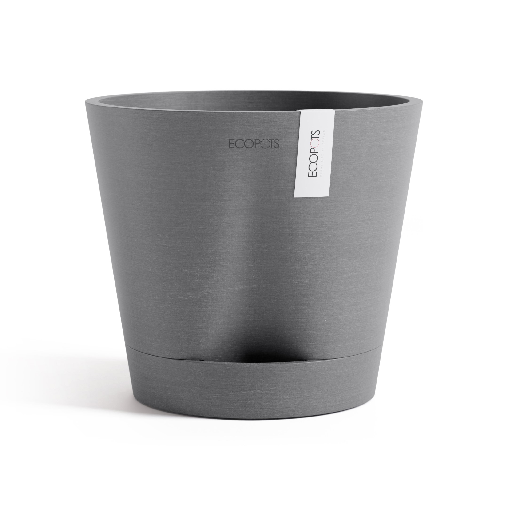 Ecopots Amsterdam 25 Pot de fleurs - L 25 cm x H 22 cm - Taupe - Intérieur et extérieur | Leroy ...