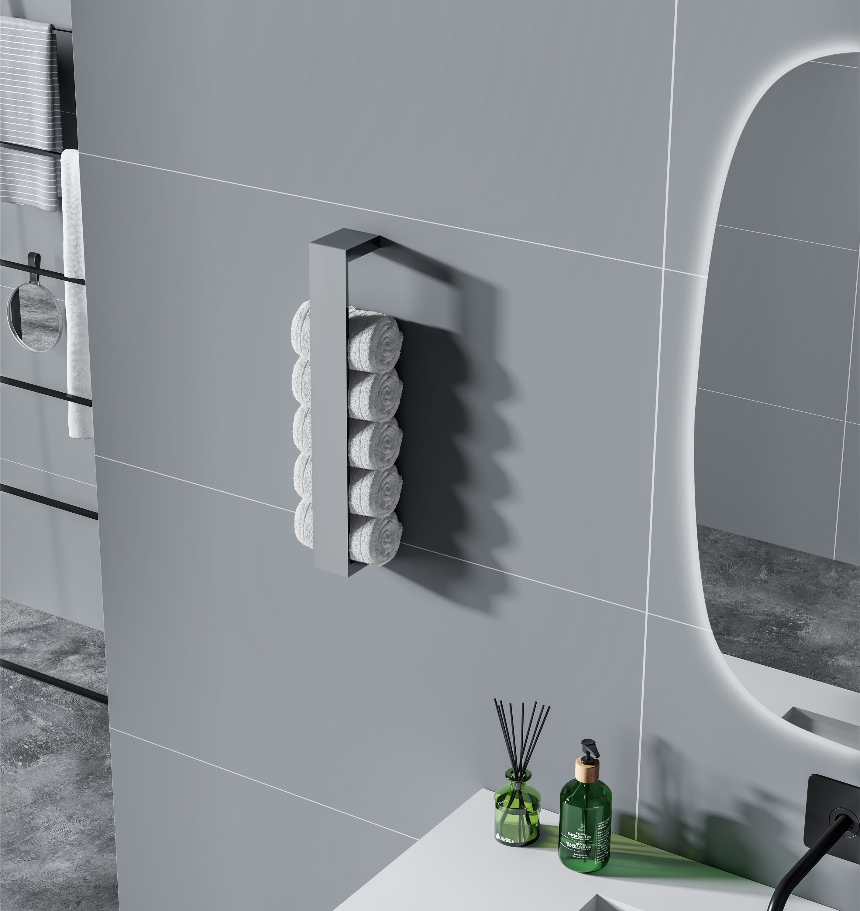 BERNSTEIN - Porte-serviettes design HH40 pour montage mural - Chrome ...