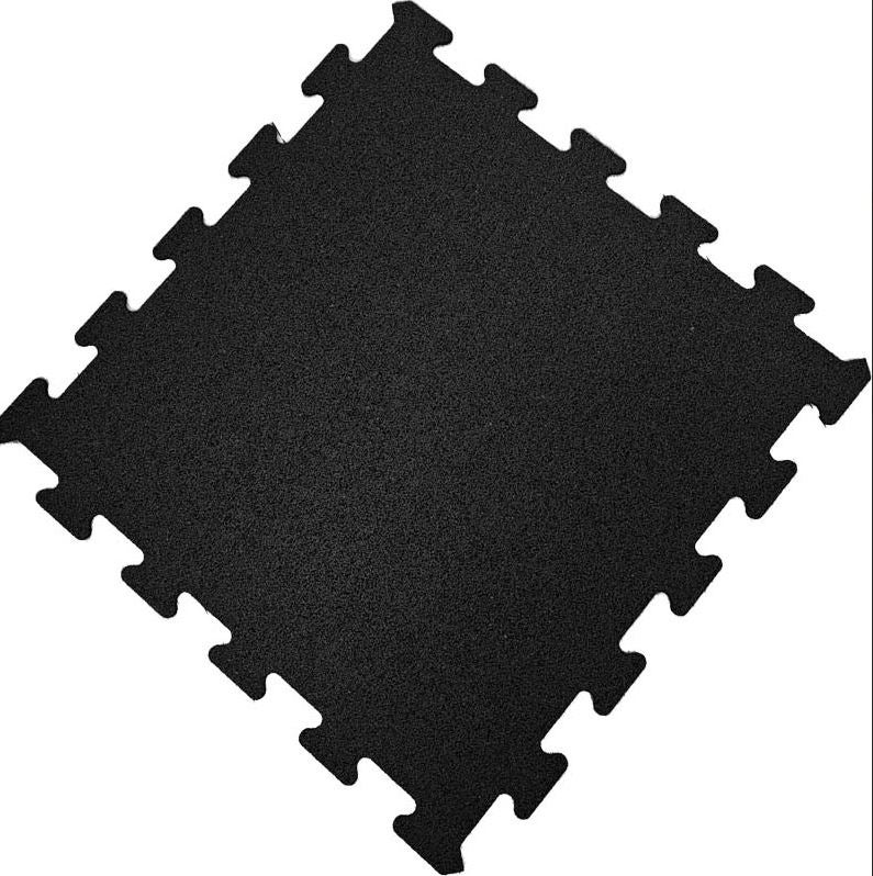 Losetas de Caucho Puzzle - Pack 10 - 48,5x48,5x4 mm (Negro) GYM EN CASA ...