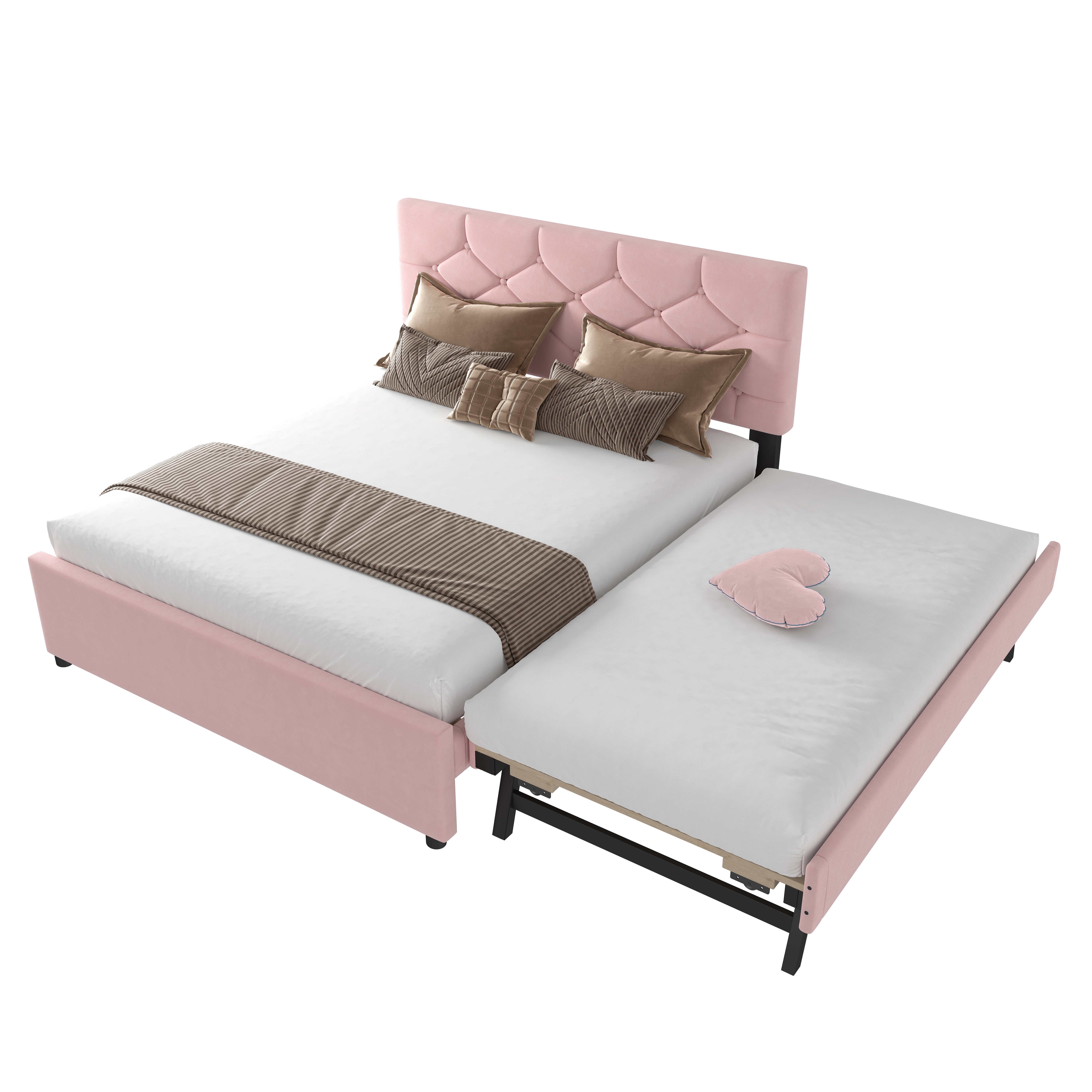 Cama Adulto 140x200 cm - Con 1 Cama Nido, Somier de Lamas, Diseño ...