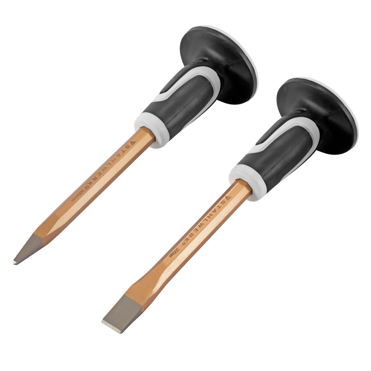 STAHLWERK burin plat / burin pointu Set de 2 burins à main or 300 mm | Leroy Merlin