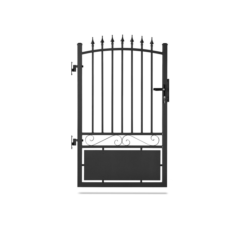 Portillon aluminium tradition style ferronnerie passage 1m Noir | Leroy ...