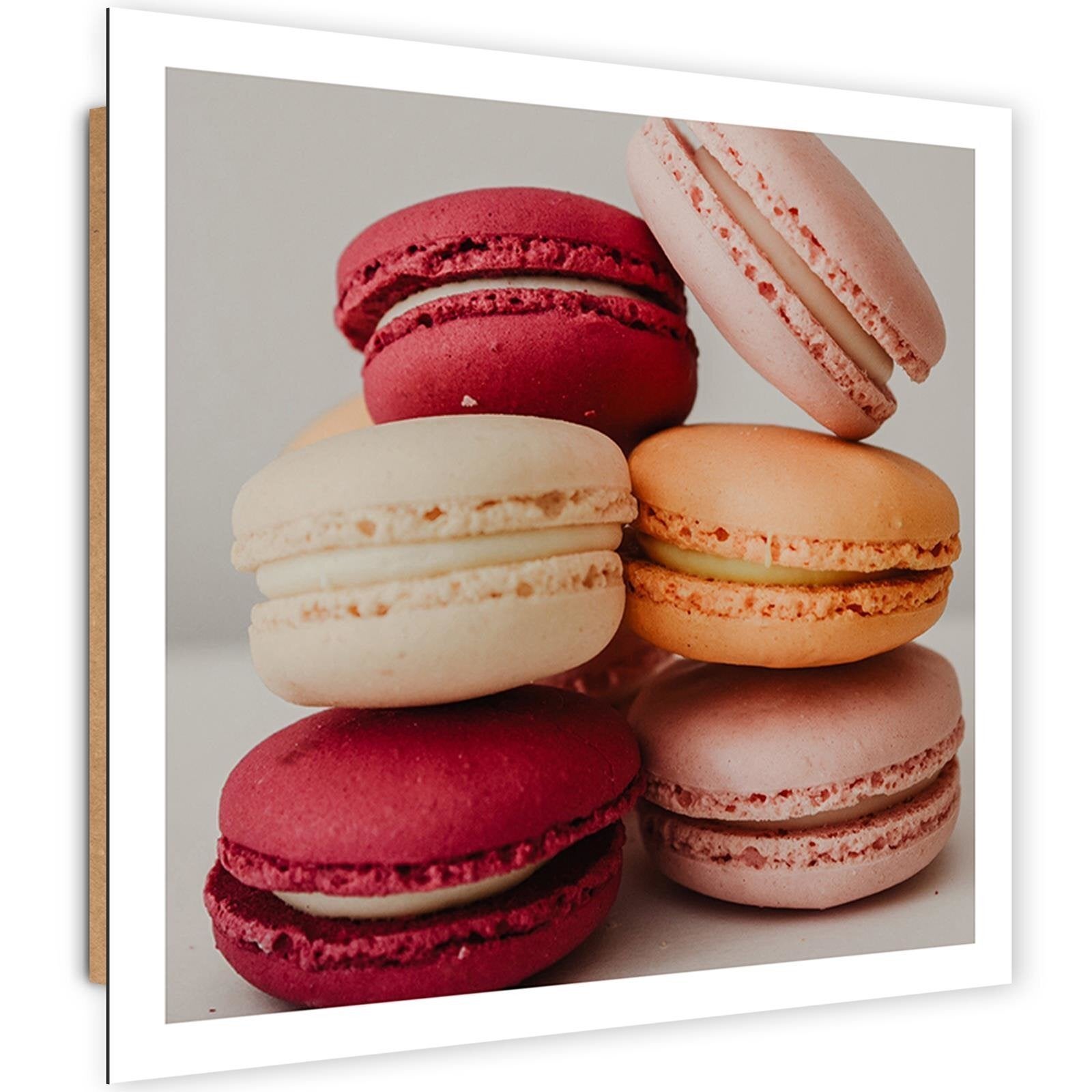 Tableau bois macarons colorés - 50 x 50 cm | Leroy Merlin