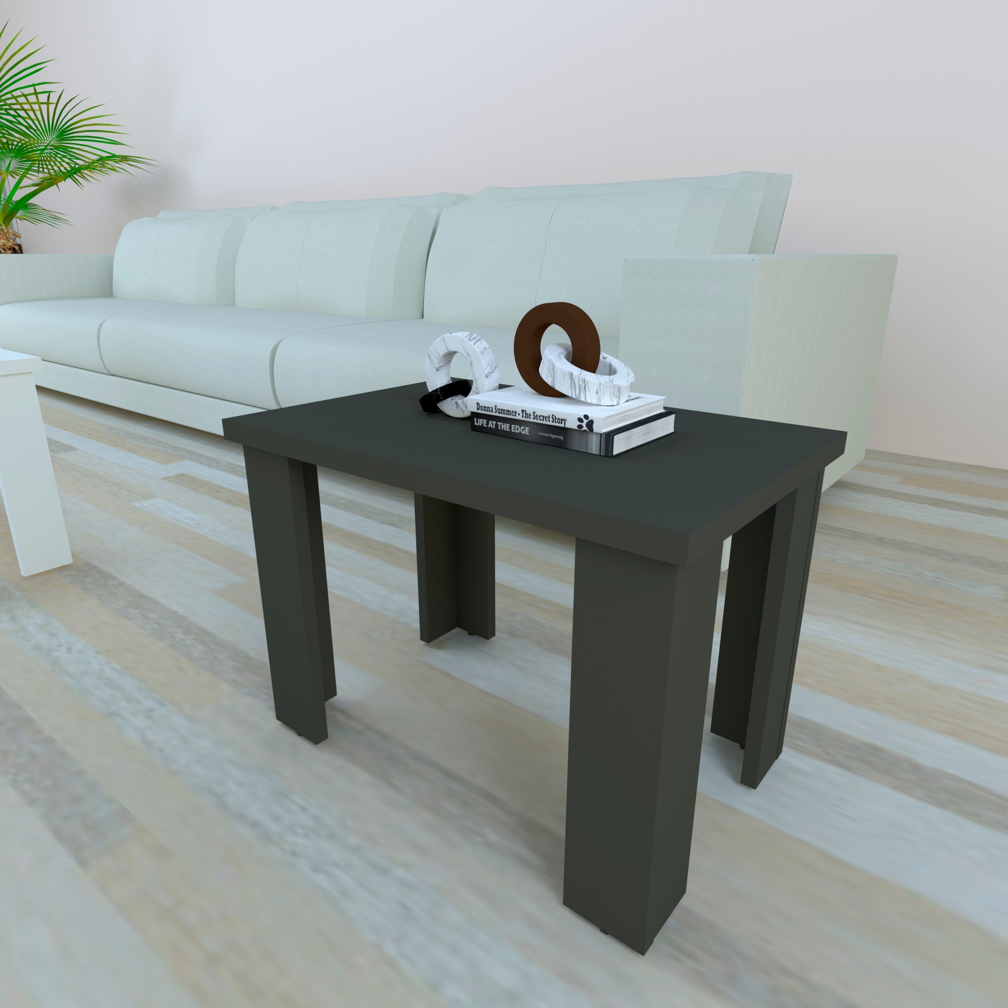 Henor mesa baja de salón. 60 x 40 x 44 cm mesa auxiliar baja para sofá ...