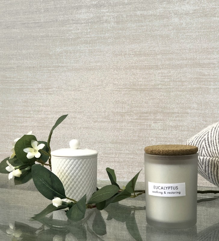 Papel pintado vinílico con efecto textil entrelazado en relieve tonos ...