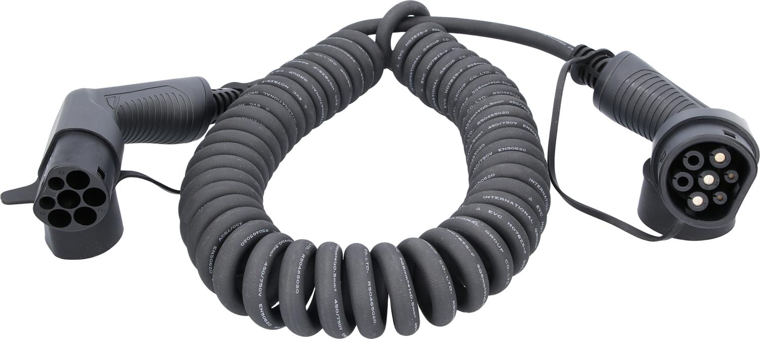 KS TOOLS Câble de charge efuturo spiralé, connecteur du type 2 vers ...