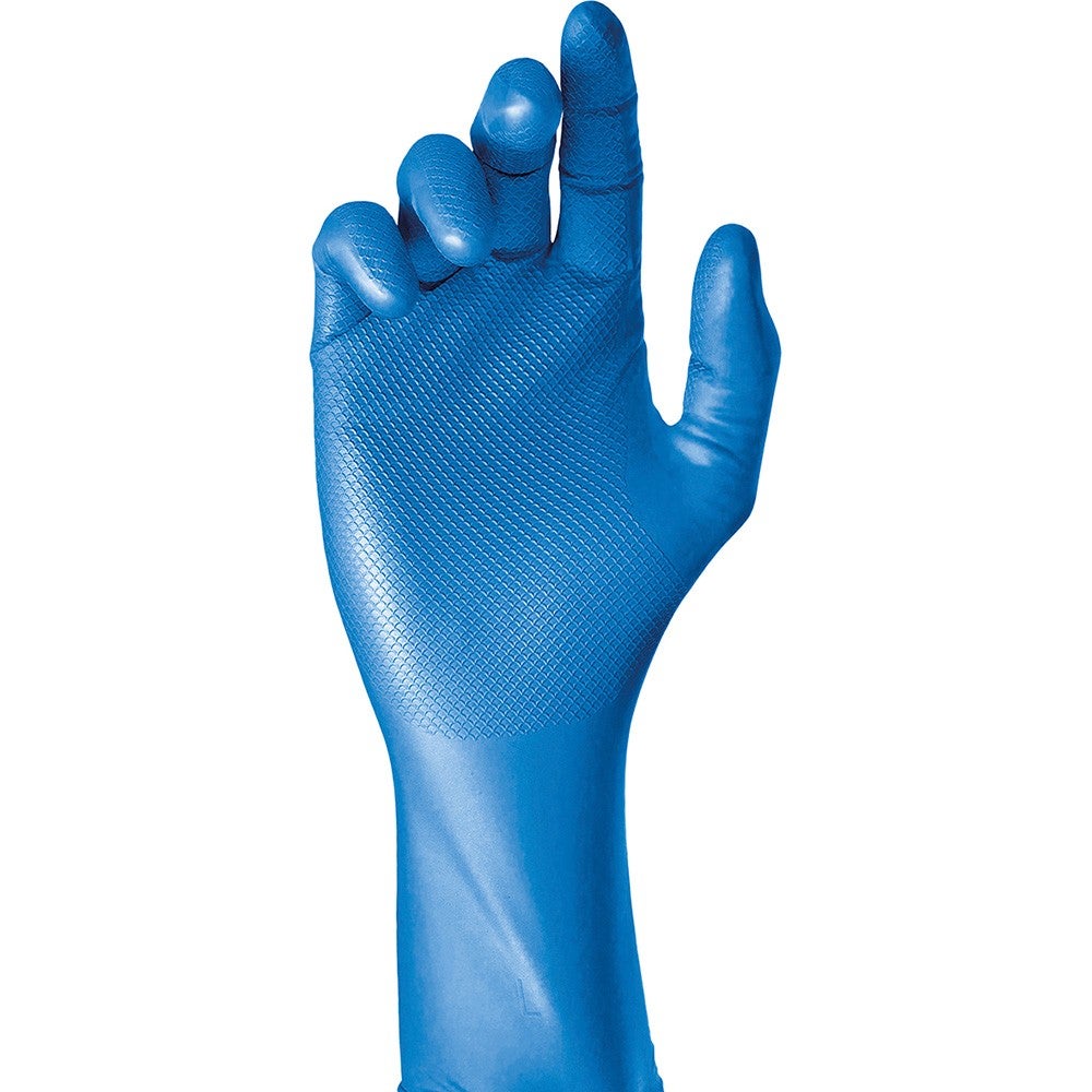 Bo te de 50 gants jetables en nitrile bleu sans poudre taille 8 juba ...