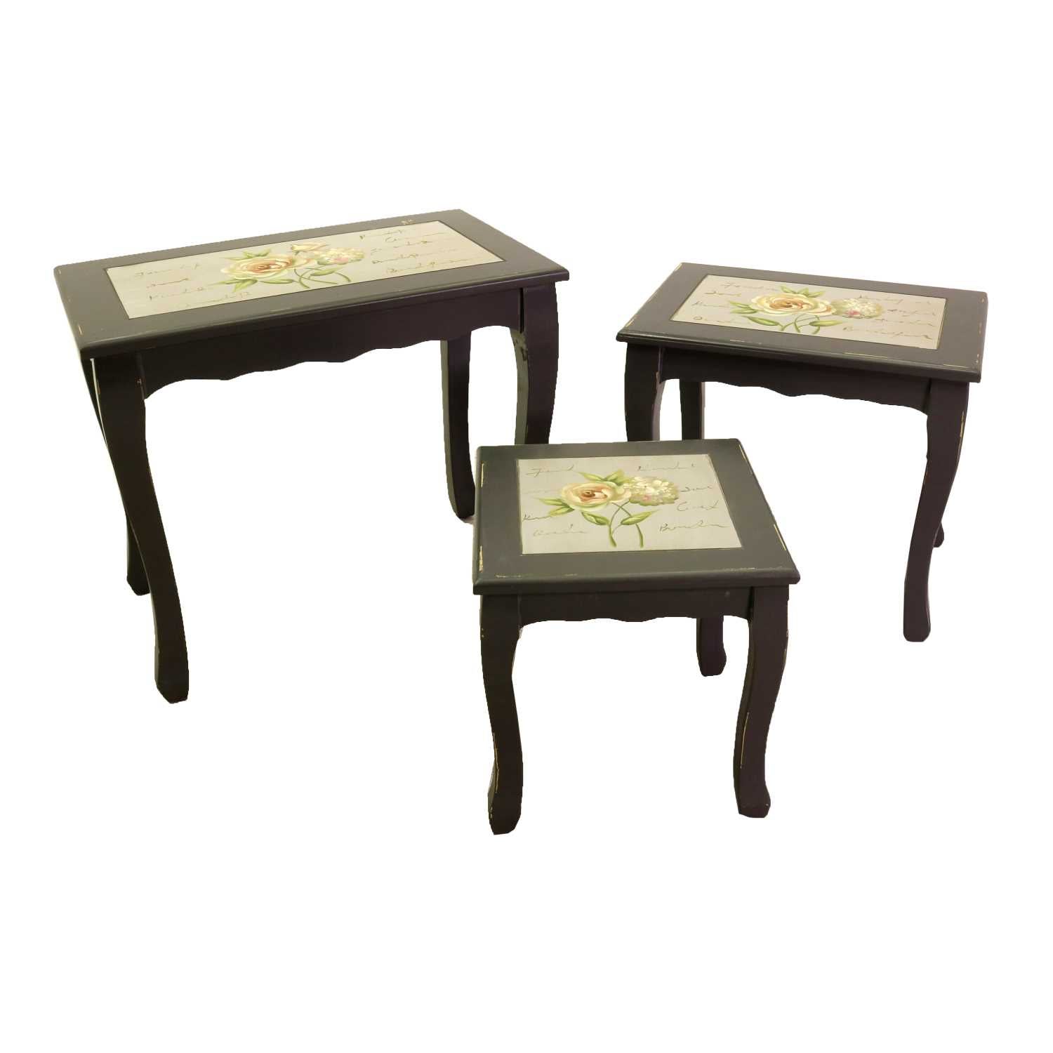 Set de 3 tables roses l-4039 cm63x39h54 | Leroy Merlin