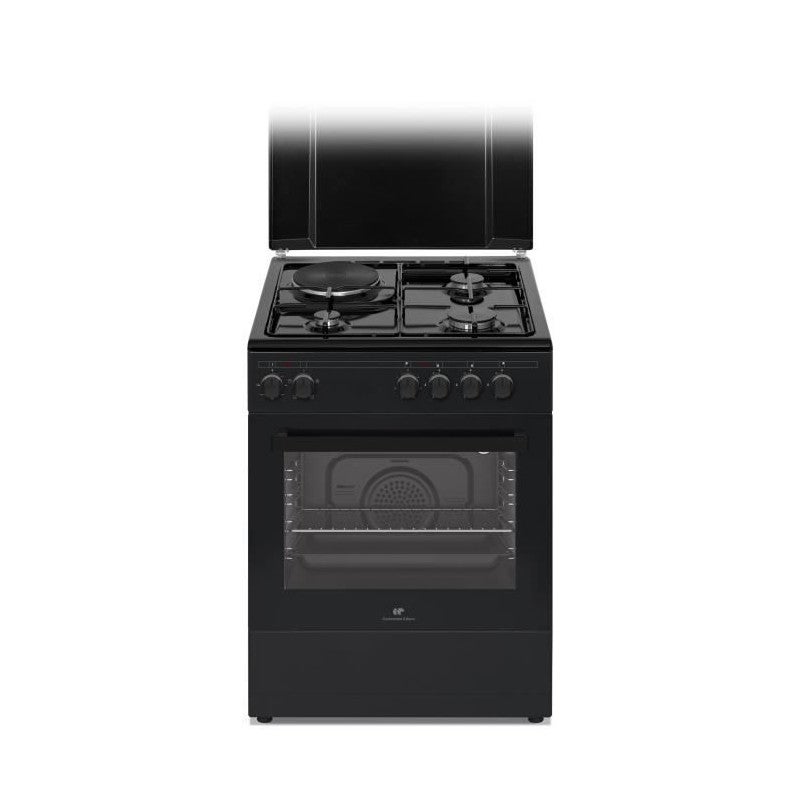 Cuisiniere mixte CONTINENTAL EDISON CECM60FCB - 3 feux gaz + 1 ...