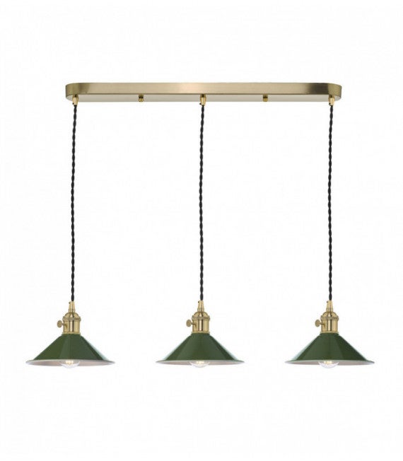 Suspension Hadano Laiton naturel 3 ampoules 117cm | Leroy Merlin