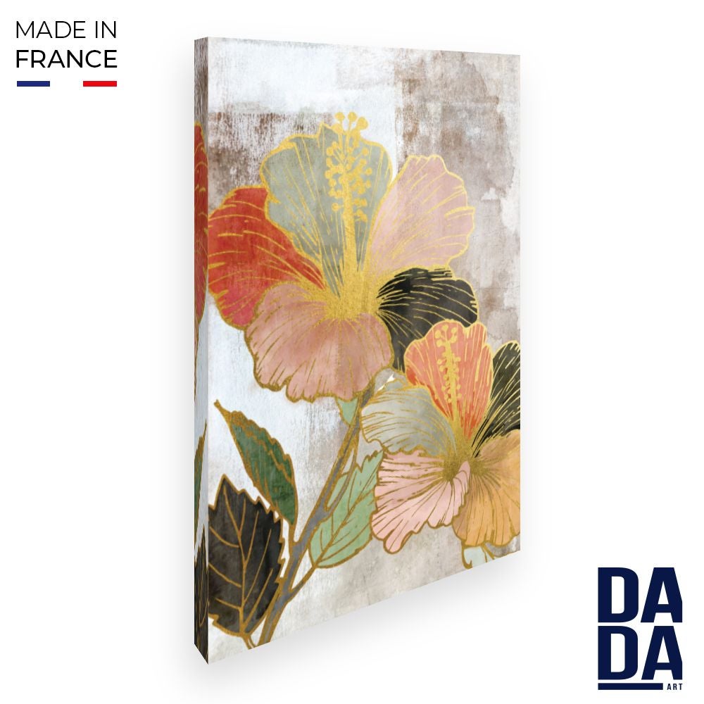Toile Fleurs stylisées / 75x112cm / Fabriqué en France / DADA ART ...