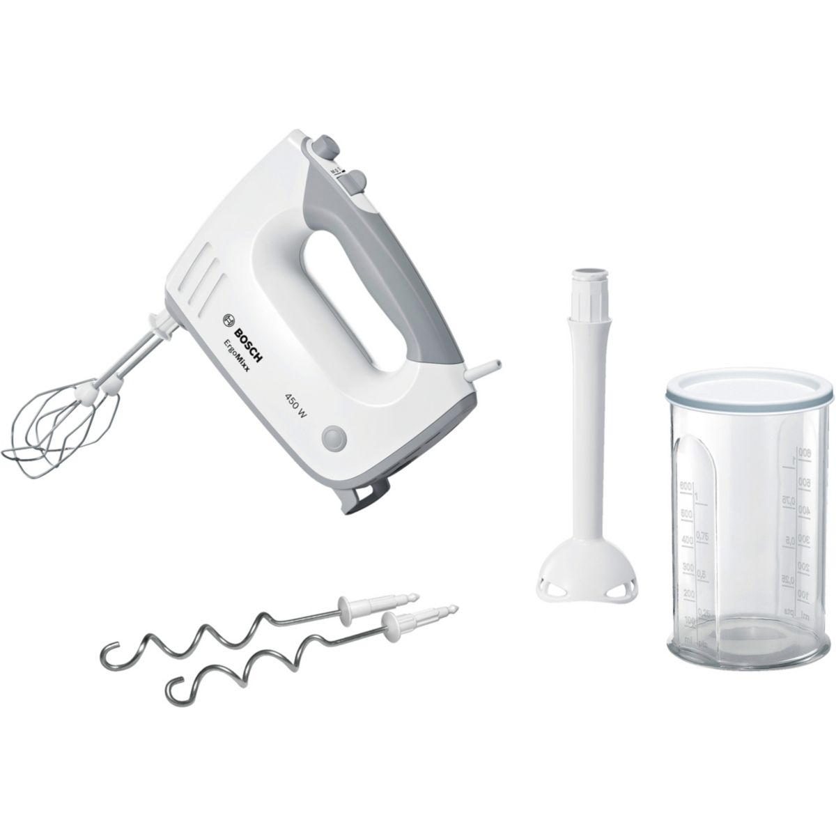 Batteur BOSCH Blanc/Gris MFQ36440 | Leroy Merlin