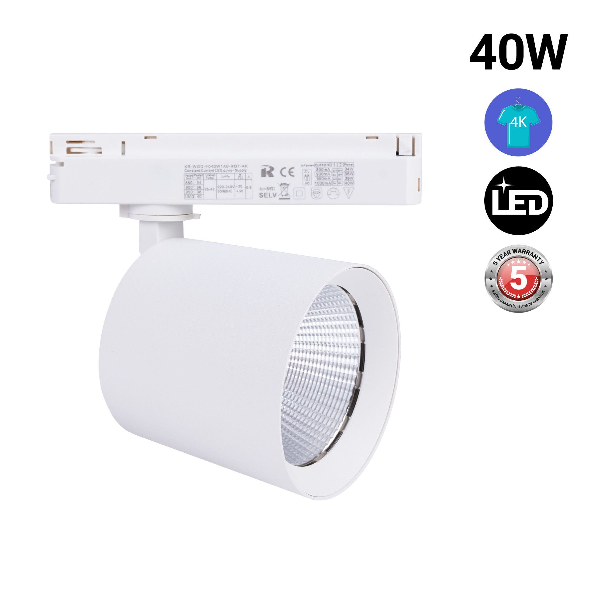 Spot LED 40W pour rail monophasé - Mode et commerce de détail | Leroy ...