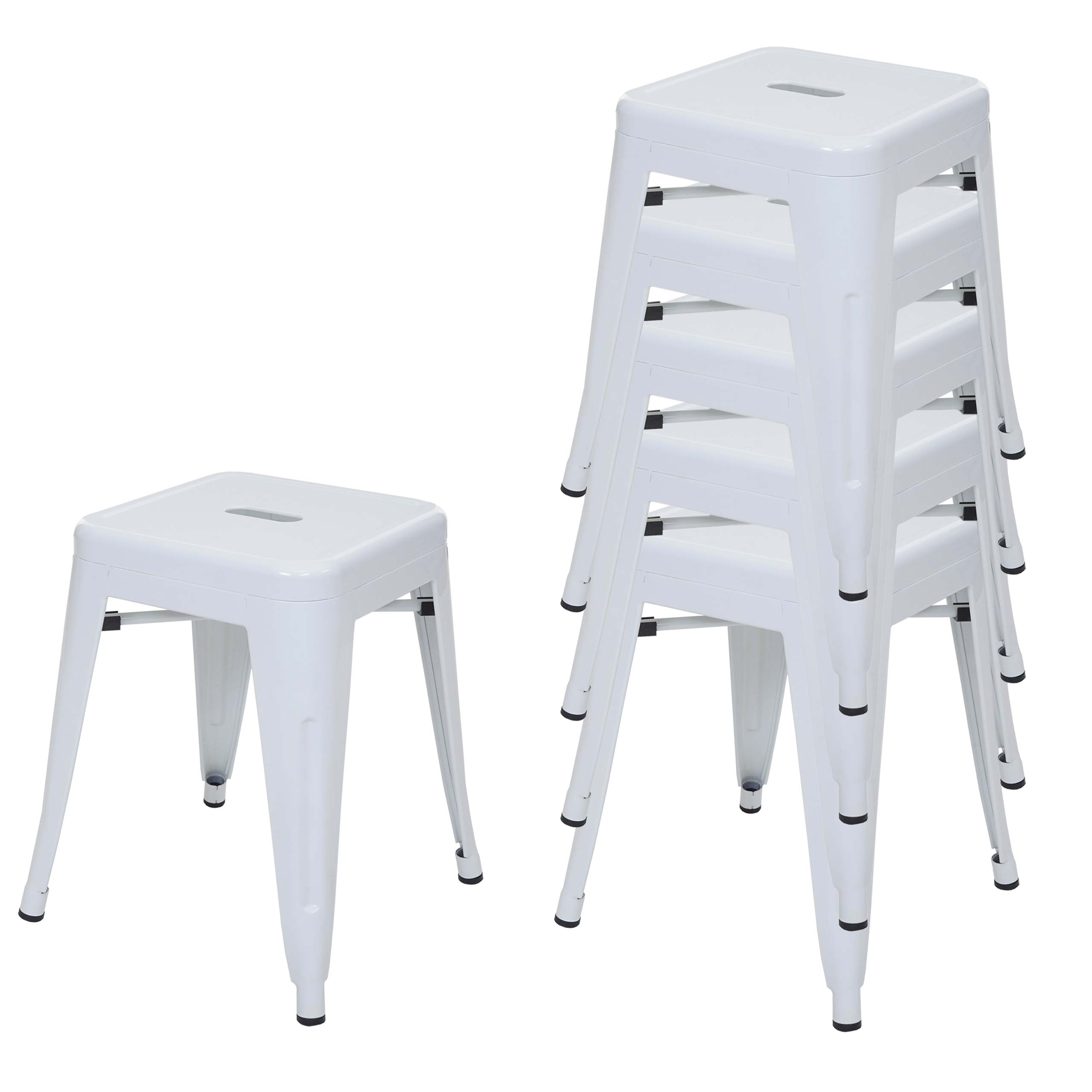 6x Tabouret en métal HWC-A73, désign industriel métallique, empilable ...