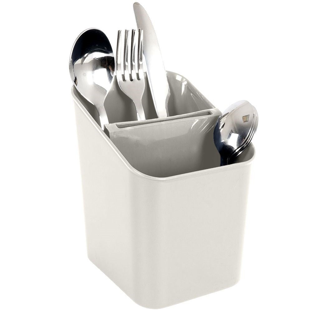 Recipiente de plástico con 2 compartimentos para cubiertos | Leroy Merlin