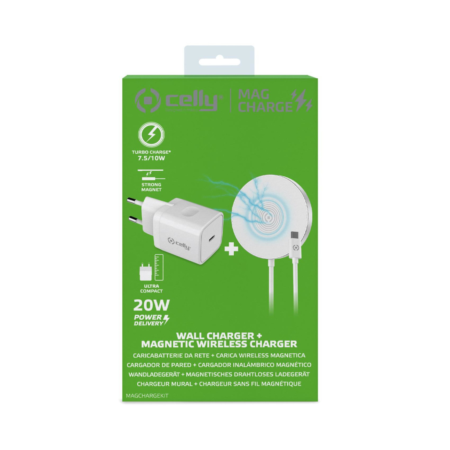 Celly Magchargekit Universale Bianco AC Carica wireless Interno | Leroy Merlin