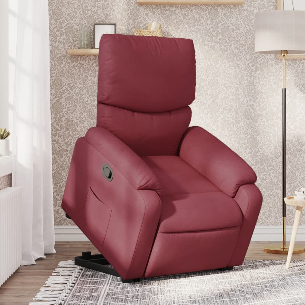 Maison Exclusive - Sillón reclinable elevable tela rojo tinto | Leroy ...